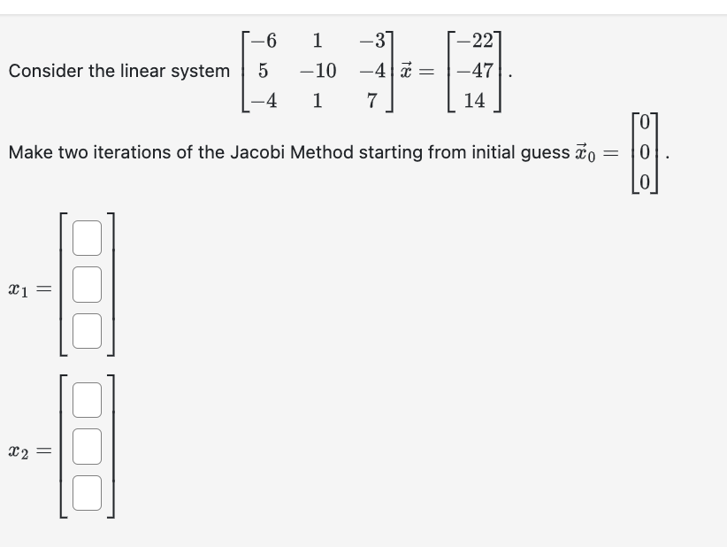 Solved Consider the linear system | Chegg.com