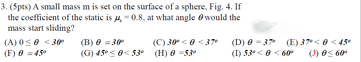 Solved 3. (5pts) A small mass m is set on the surface of a | Chegg.com