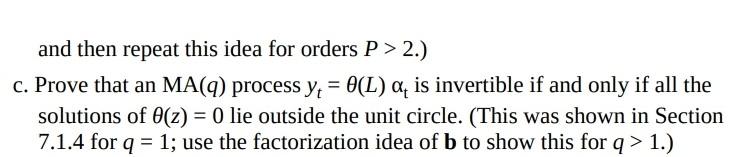 Moving average process of order q : MA(q) A process | Chegg.com