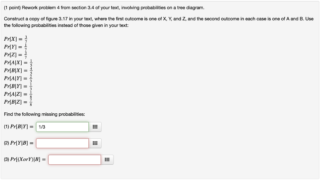 Solved (1 point) Rework problem 4 from section 3.4 of your | Chegg.com