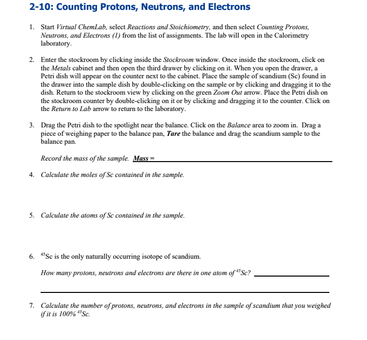 Solved 2-10: Counting Protons, Neutrons, and Electrons 1. | Chegg.com