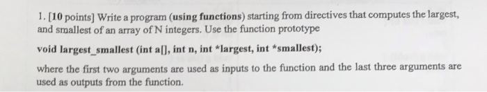 Solved 1. [10 points] Write a program (using functions) | Chegg.com