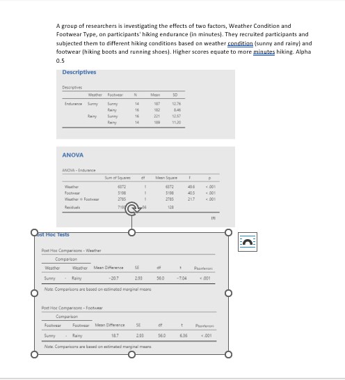 Solved A 2 ﻿way Anova Hypothesis and a written report APA | Chegg.com