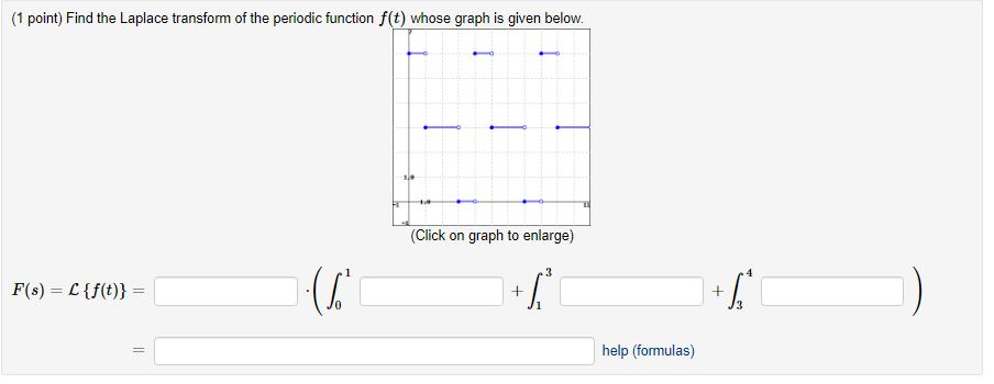 Solved (1 point) Find the Laplace transform of the periodic | Chegg.com