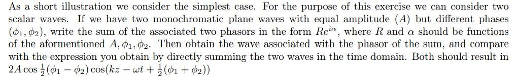 Solved As a short illustration we consider the simplest | Chegg.com