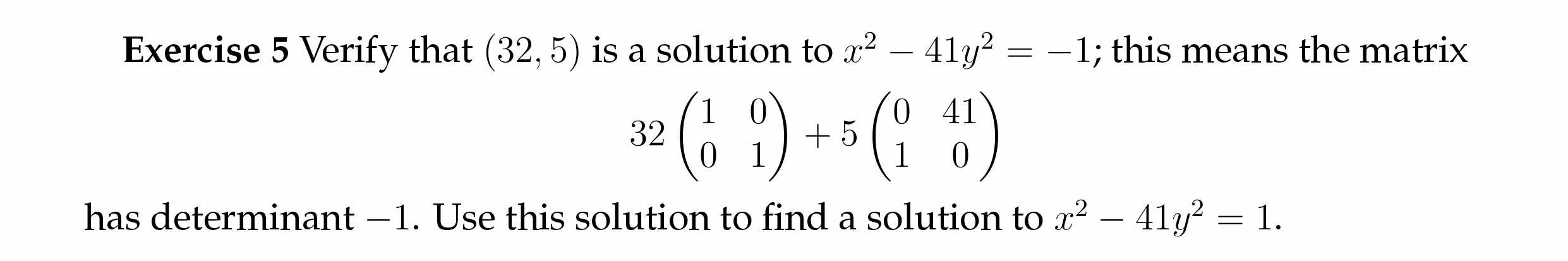 Solved Exercise 5 ﻿Verify that (32,5) ﻿is a solution to | Chegg.com