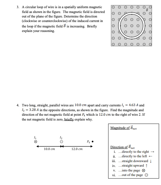 Solved 3. A circular loop of wire is in a spatially uniform | Chegg.com