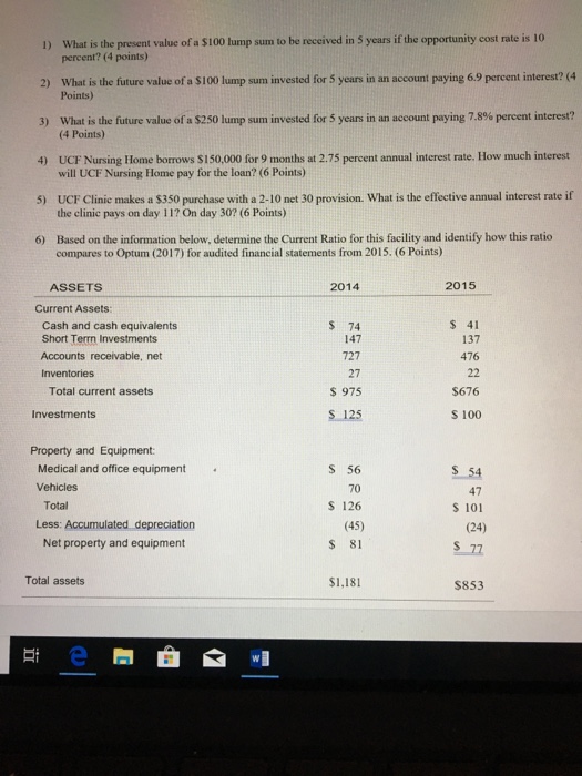 Solved l) What is the present value of a $100 lump sum to be | Chegg.com