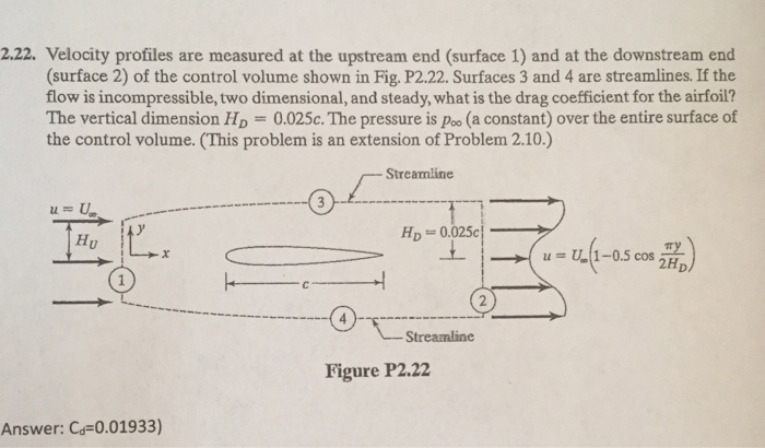 Solved 2.22. Velocity profiles are measured at the upstream | Chegg.com