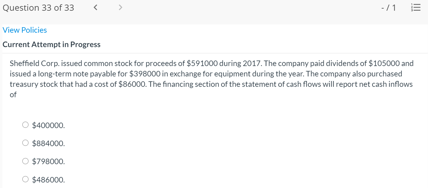 Solved Question 33 of 33