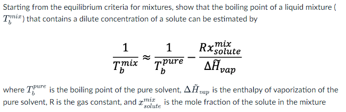 Solved Topic: Boiling Point Elevation The addition of a | Chegg.com