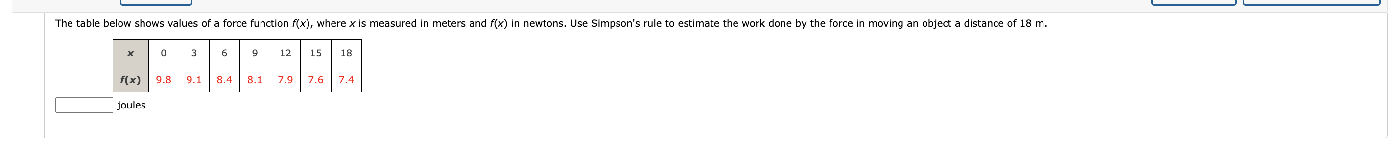 Solved \begin{tabular}{|c|c|c|c|c|c|c|c|} \hline x & 0 & 3 & | Chegg.com