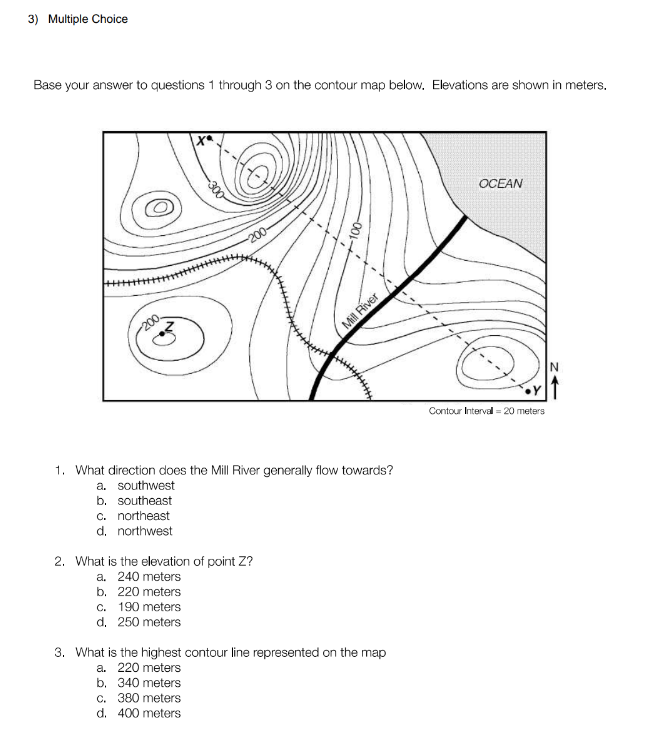 Solved 3) Multiple Choice Base your answer to questions 1 | Chegg.com