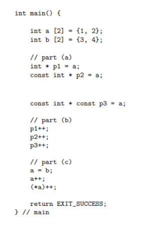 Solved Consider the following code (assume proper includes, | Chegg.com