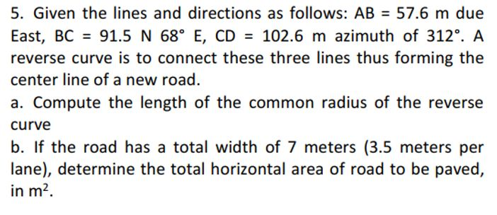 Solved 5. Given the lines and directions as follows: AB = | Chegg.com