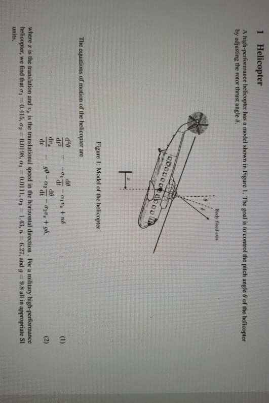 Solved 1 Helicopter A high-performance helicopter has a | Chegg.com