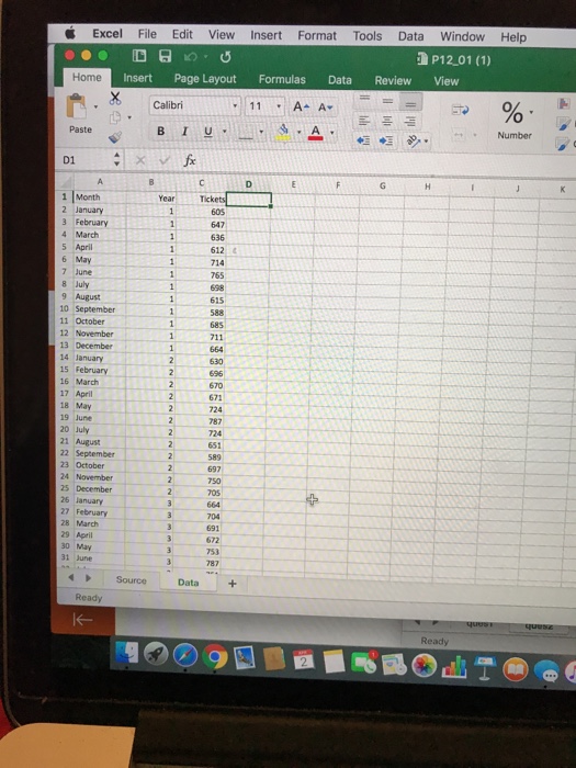 Solved Excel File Edit View Insert Format Tools Data Window | Chegg.com