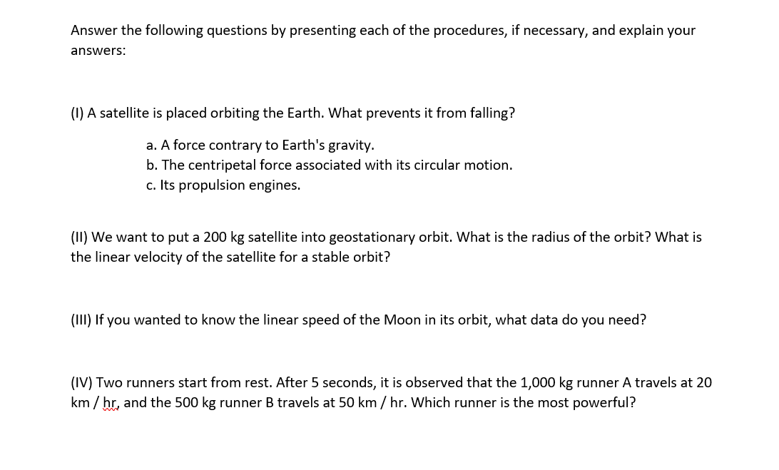 Solved Answer the following questions by presenting each of | Chegg.com