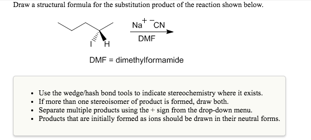 Solved Draw a structural formula for the substitution | Chegg.com