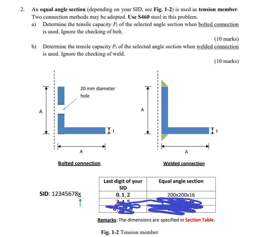 Solved . An equal angle section (depending on your SID, see | Chegg.com