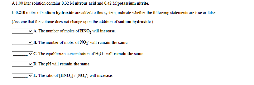 Solved A 1.00 liter solution contains 0.32 M nitrous acid | Chegg.com