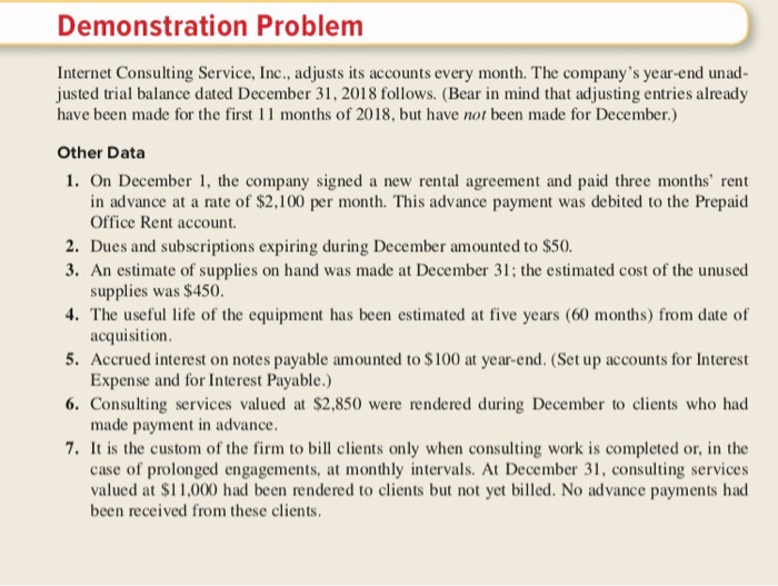 Refer to the Demonstration Problem illustrated in the | Chegg.com