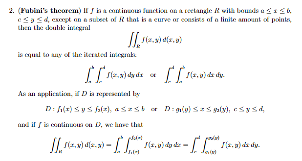 Solved (Fubini's theorem) If f is a continuous function on a | Chegg.com