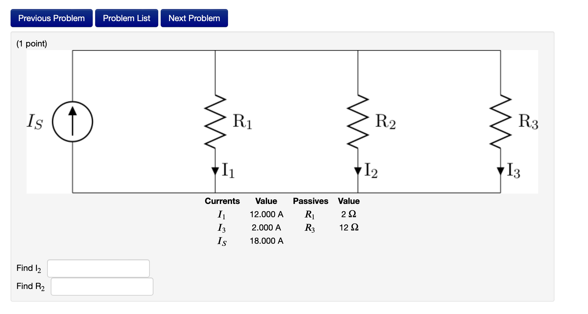 Solved (1 point)(1 point)Previous Problem Problem List Next | Chegg.com