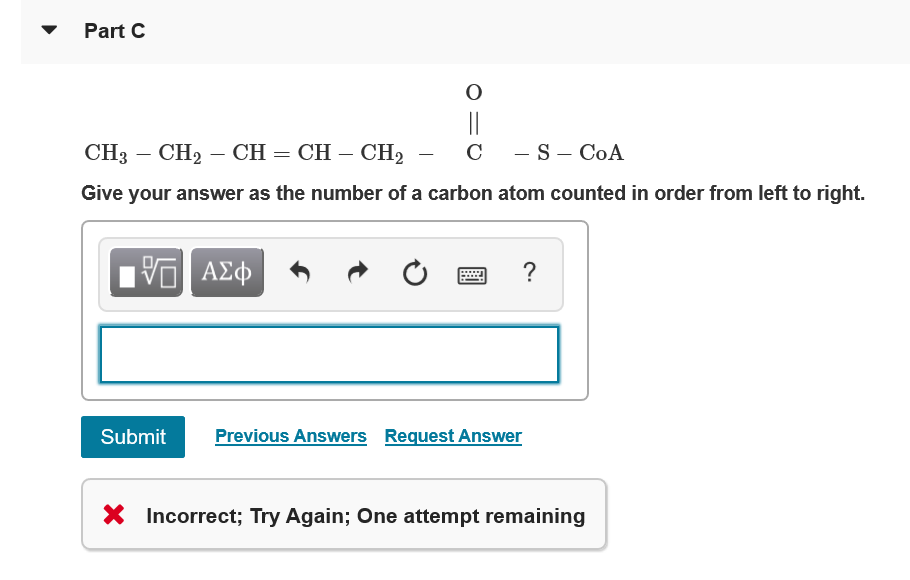 Solved Part C CH3 - CH2 CH CH -CH2 Give your answer as the | Chegg.com