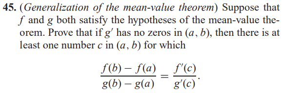 Solved 45. (Generalization of the mean-value theorem) | Chegg.com