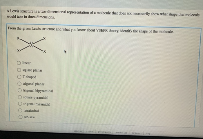 Solved A Lewis structure is a two-dimensional representation | Chegg.com