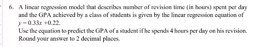 Solved A linear regression model that describes number of | Chegg.com