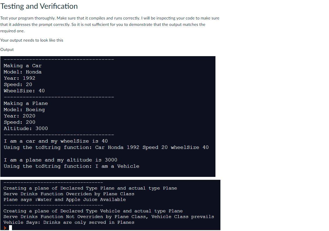 Solved Specifications: You do NOT need to write a driver. | Chegg.com