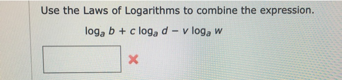 Solved Use the Laws of Logarithms to combine the expression. | Chegg.com