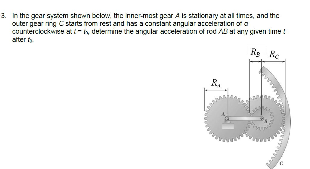 Solved 3. In the gear system shown below, the inner-most | Chegg.com