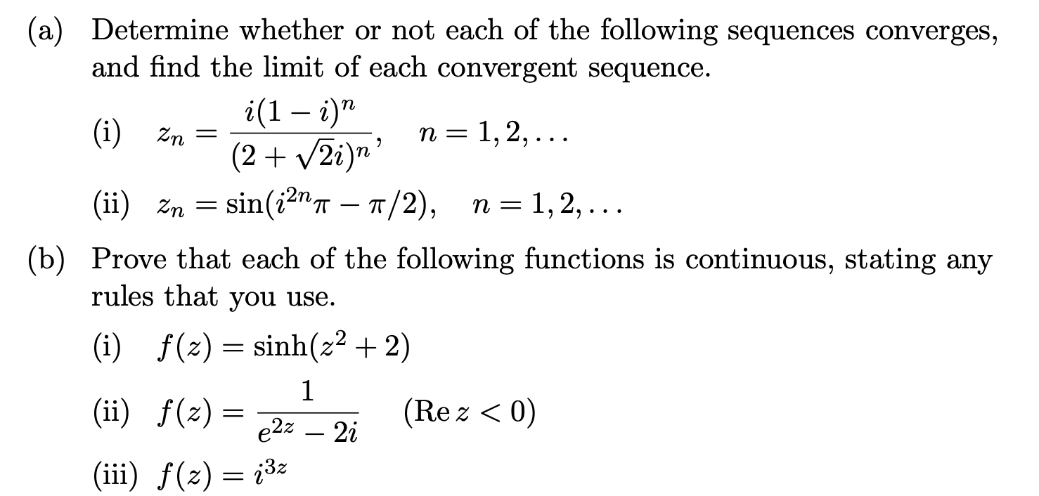 (a) ﻿Determine whether or not each of the following | Chegg.com