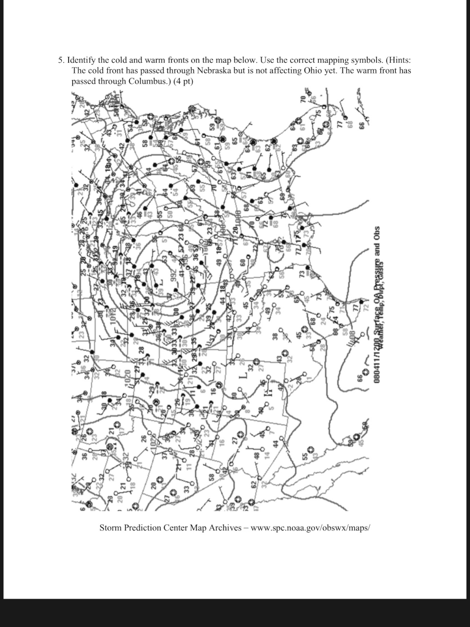 Solved Laboratory 8: Air Masses and Fronts (60 pt) Upon | Chegg.com