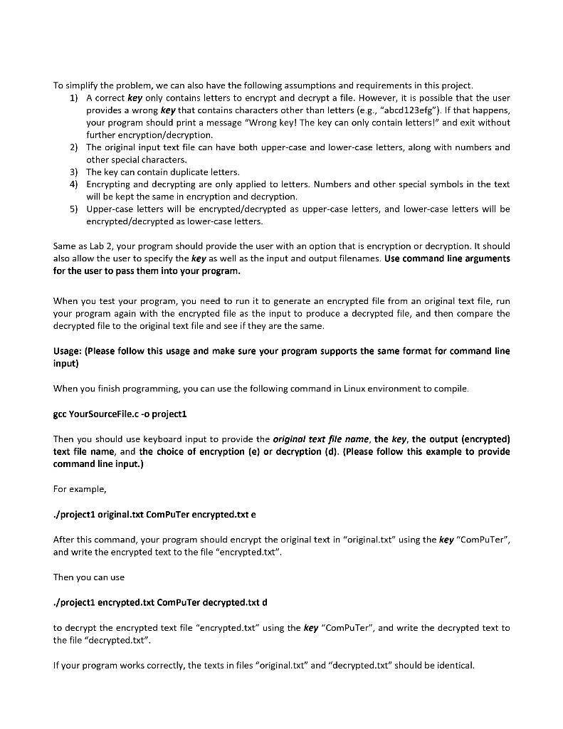CI5241 Fall 2022 - Project 1: Encryption and | Chegg.com