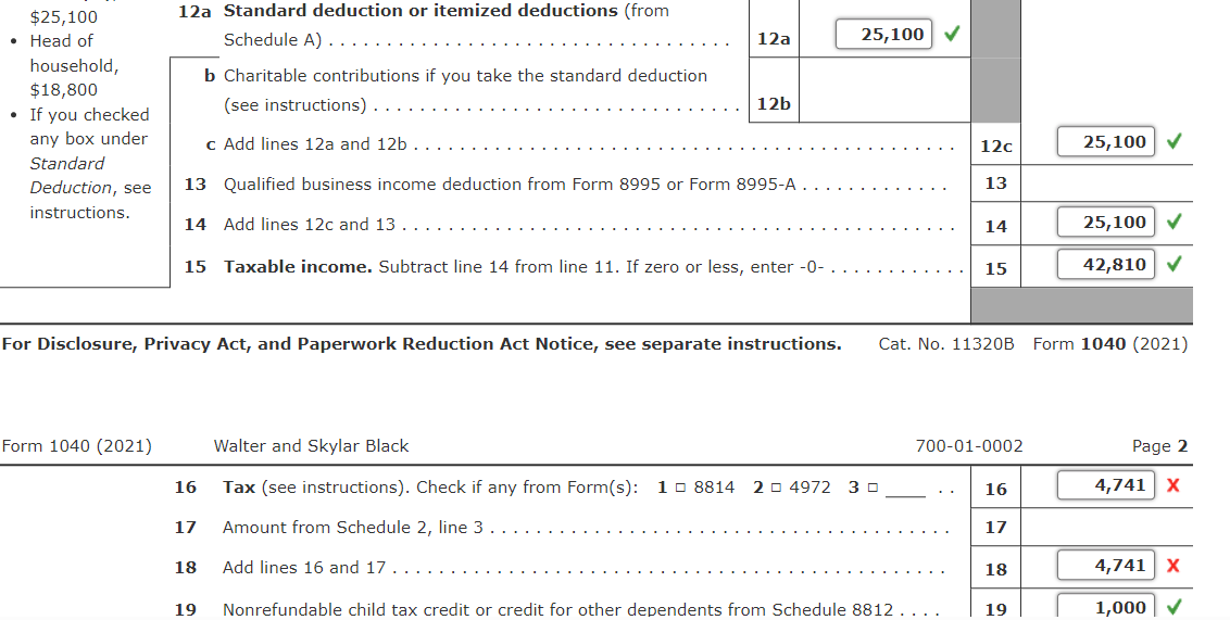 Solved I need help with figuring out the 2021 tax for Line | Chegg.com