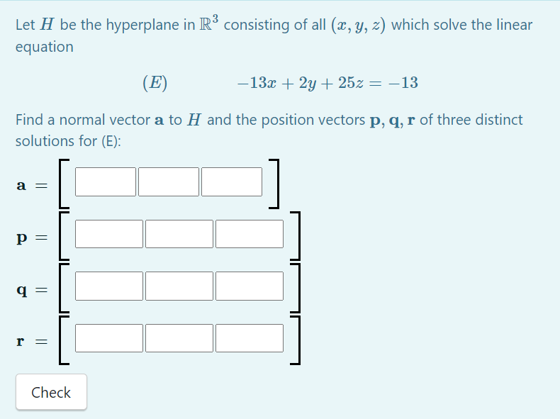 Solved Let H be the hyperplane in R3 consisting of all (x, | Chegg.com