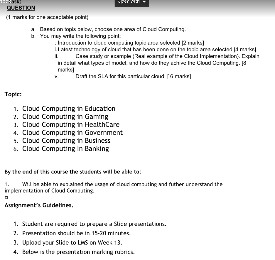 Solved ( 1 marks for one acceptable point) a. Based on topis | Chegg.com