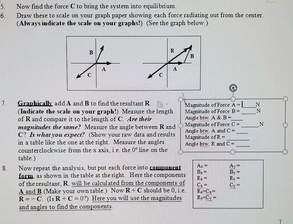 Solved 5. 6. Now find the force C to bring the system into | Chegg.com