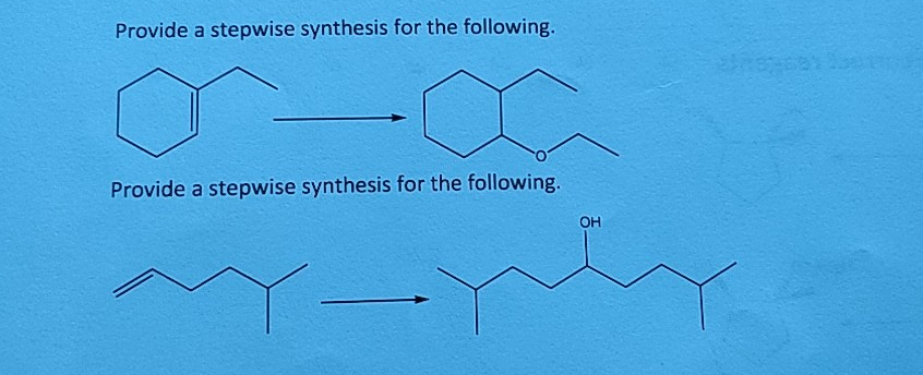 Solved Provide a stepwise synthesis for the following. | Chegg.com Solved Provide a stepwise synthesis for the following. | Chegg.com