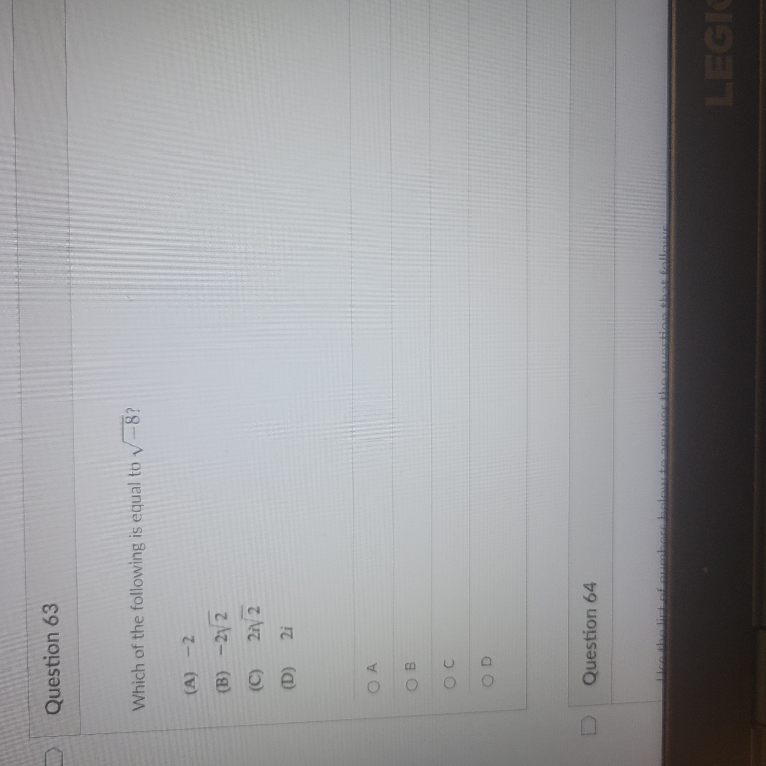 Solved Question 63Which of the following is equal to | Chegg.com