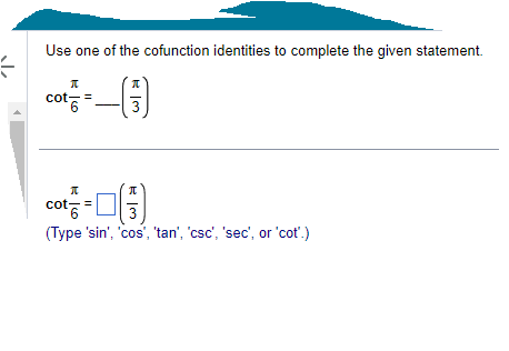 Solved Write the function in terms of the cofunction of a | Chegg.com