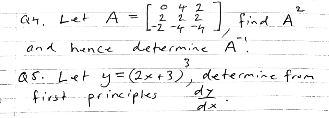 Solved Q4. Let A=⎣⎡0−2−44−2−422⎦⎤, find A2 and hence | Chegg.com