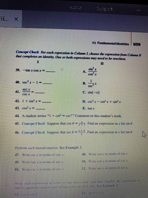 Solved ametric Identities and Equations CONCEPT PREVIEW Use | Chegg.com Solved ametric Identities and Equations CONCEPT PREVIEW Use | Chegg.com