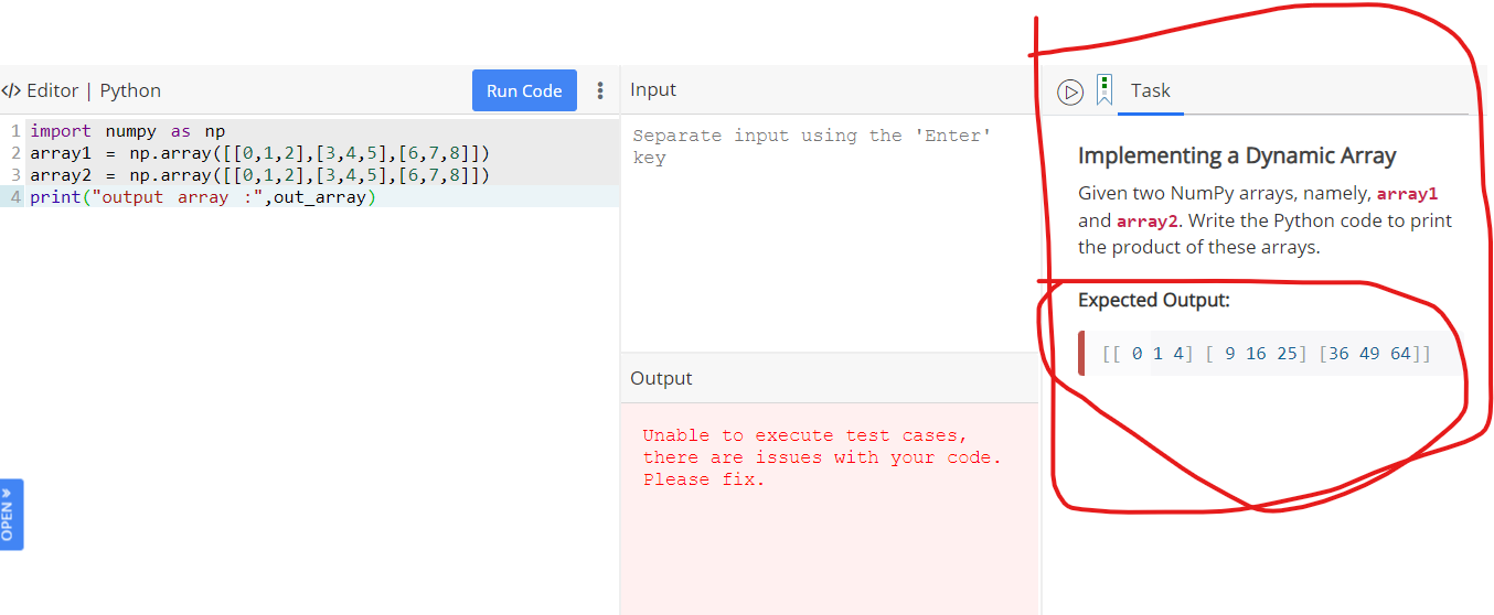 Solved Editor Python Run Code : Input © Task 1 import | Chegg.com