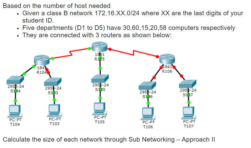 Based on the number of host needed - Given a class B | Chegg.com