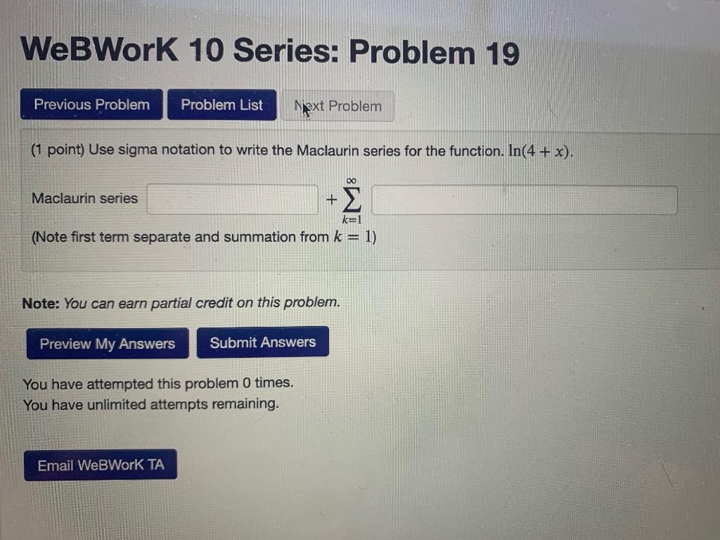 Solved Use sigma notation to write the Maclaurin series for | Chegg.com